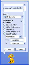 HOW To Search By Date in Windows XP